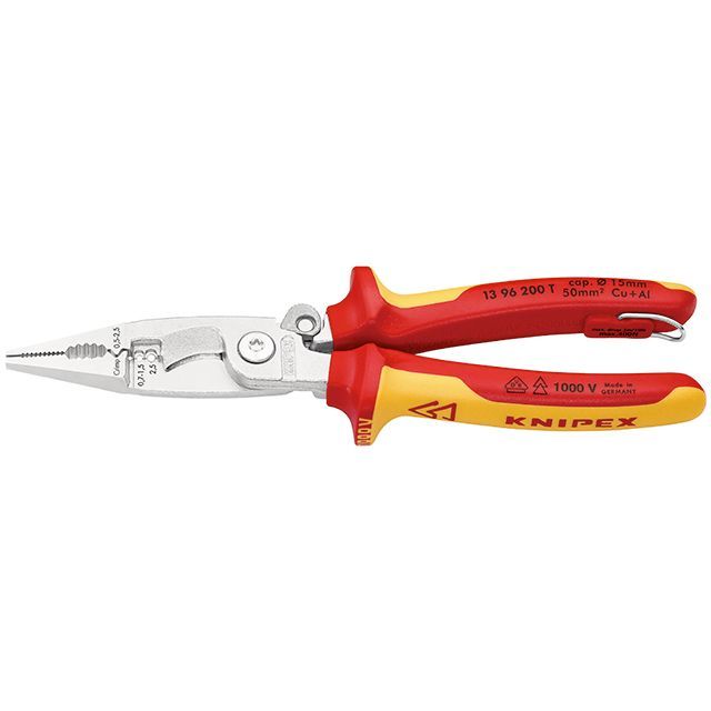 ●メーカー名：クニペックス / KNIPEX●商品名：1396-200TBK 絶縁エレクトロプライヤー 落下防止（BK）●メーカー品番：・1396-200TBK●JANコード：4003773081777商品の保証は、メーカー保証書の内容に準...