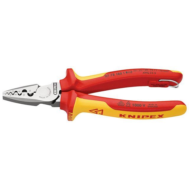 ●メーカー名：クニペックス / KNIPEX●商品名：9778-180TBK 絶縁圧着ペンチ 落下防止（BK）●メーカー品番：・9778-180TBK●JANコード：4003773081883商品の保証は、メーカー保証書の内容に準じます。質...