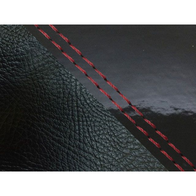 ●メーカー名：グロンドマン / Grondement●商品名：ダンク（AF74） 国産シートカバー 張替 エナメルブラック＆黒●仕様：赤ダブルステッチ・仕様：黒ステッチはこちら・仕様：黒ダブルステッチはこちら・仕様：赤ステッチはこちら・仕様...