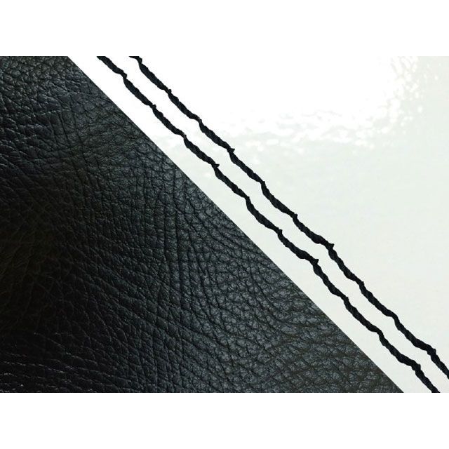 ●メーカー名：グロンドマン / Grondement●商品名：ダンク（AF74） 国産シートカバー 張替 エナメルホワイト＆黒●仕様：黒ダブルステッチ・仕様：黒ステッチはこちら・仕様：赤ステッチはこちら・仕様：赤ダブルステッチはこちら・仕様...