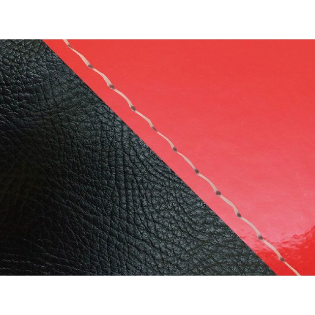 ●メーカー名：グロンドマン / Grondement●商品名：ダンク（AF74） 国産シートカバー 張替 エナメルレッド＆黒●仕様：透明ステッチ・仕様：黒ステッチはこちら・仕様：黒ダブルステッチはこちら・仕様：赤ステッチはこちら・仕様：赤ダ...