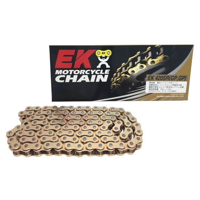 ●メーカー名：江沼チェーン / EKチェーン(イーケーチェーン)●商品名：ハイパフォーマンス ノンシールチェーン 420SR SPJ●カラー ゴールド リンク数 88L●メーカー品番：JAN_4582252850429●JANコード：458...