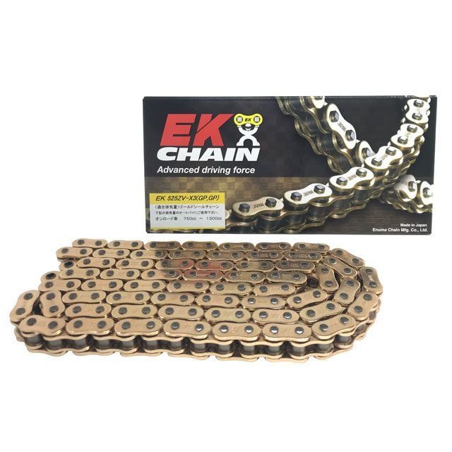 ●メーカー名：江沼チェーン / EKチェーン(イーケーチェーン)●商品名：NXリングチェーン 525ZV-X3 MLJ●カラー ゴールド リンク数 116L●メーカー品番：JAN_4571291829916●JANコード：457129182...