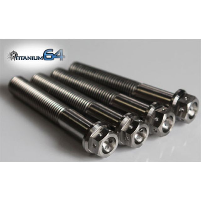 ●メーカー名：チタニウム64 / TITANIUM64●商品名：フランジヘッドボルトM10×70mm P1.25●カラー ブライトシルバー・カラー：陽極酸化 シャンパンゴールドはこちら・カラー：陽極酸化 ロイヤルパープルはこちら・カラー：陽...