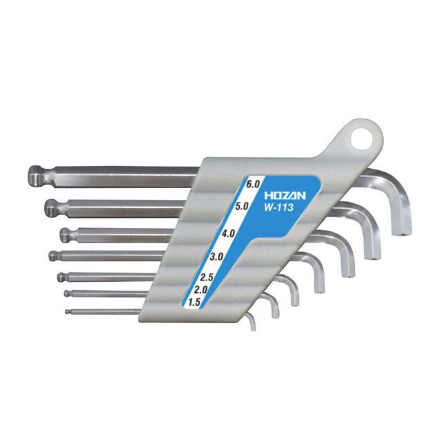 ●メーカー名：ホーザン / HOZAN●商品名：W-113 ボールポイントレンチセット（7本組）●メーカー品番：W-113●JANコード：4962772081136商品の保証は、メーカー保証書の内容に準じます。重量74g特長■最軽量の首下・...