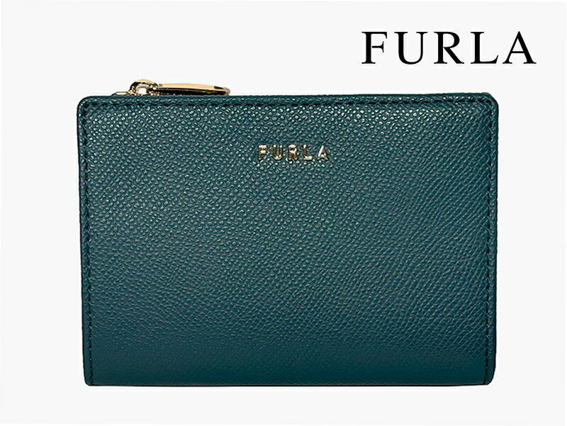 イタリア直輸入 Import BrandShop PerLei 【ブランド】 FURLA フルラ 【商品名】 立体ロゴ付き ティールグリーンレザー コンパクトウォレット 折り財布 【型番】 PCK5CL0 BX0308 4145S CLAS...