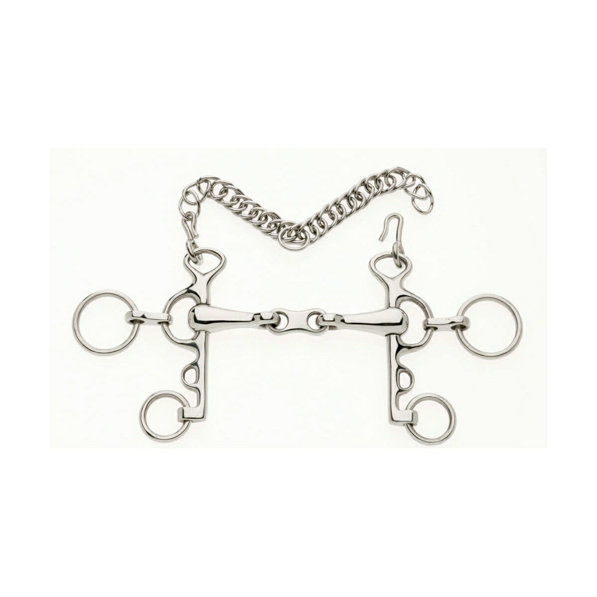 商品説明 ・ ナットクラッカー効果が少なく、口蓋へのプレッシャーを弱めるフレンチリンクのマウスピース。・ 手綱2本で使用するデザイン。カラー 22/04/2025 / UTBZ276