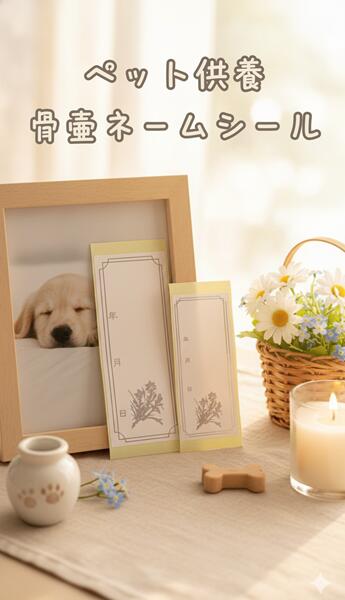 古いシールの張り替えや書き直しに。 【ネームシール】【戒名シール】【戒名シート】【ネームラベル】 ※クリックポスト便でお届けいたします（郵便局追跡番号あります）サイズ：大（縦12.5センチ　横4.8センチ）