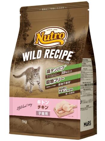 製品仕様 商品名 ニュートロ キャット ワイルド レシピ キトン チキン 子猫用 1kg 内容量 1kg 賞味期限 商品に記載 原材料 チキン（肉）、チキンミール*2、エンドウタンパク、乾燥ポテト、鶏脂*1*3、タピオカ、サーモンミール、エ...
