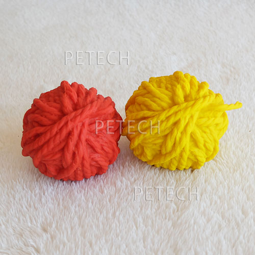 ※こちらの商品は、バラでの販売となります。2025年10月現在、レッド・イエローよりカラーを選択してください。サンジョルディ　毛糸玉は、やわらかいラテックス（生ゴム）でできているスペイン製のワンちゃん用おもちゃ。スペインでひとつひとつ作られ...