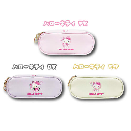 猫耳メイド風のキティちゃんがキュートなねこねこメイドシリーズ!! メイクアイテムを入れたり、ペンケースとしても便利なマルチポーチ♪ ダブルファスナー仕様で開閉しやすく、内側には取り外し可能なメッシュポーチ付き！ 文房具、コスメ、小物などをす...