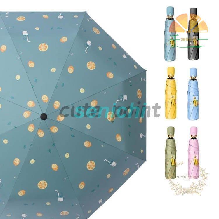【商品仕様】 素材コーティング加工*骨の数：8本 *収納時全長：27cm *開く時直径：98cm*重さ：約400g【関連キーワード】日傘 UVカット 紫外線対策グッズ UVケア UPF50+ 雨晴れ兼用 折りたたみ傘 自動開閉 晴雨兼用 遮...