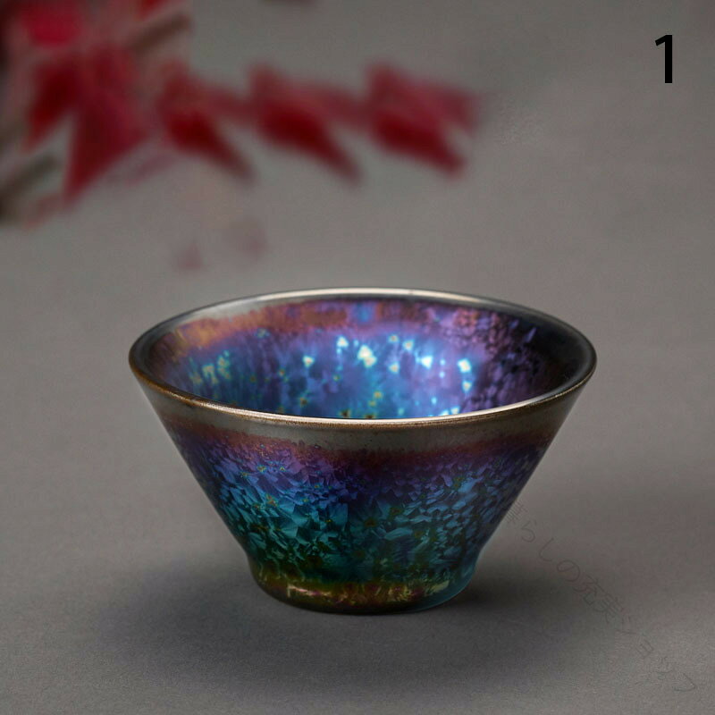建盞規格サイズ 直径7.3CM×高さ3.9CM材質鉄タイヤ、生鉱石釉薬、木の灰（1300℃の高温焼成）幅広い用途お茶、茶道、抹茶、コーヒー、ワイン、水。クラシックな装飾品として: ご家庭、オフィス、クラブ、リビングルーム、ロビー、キッチンな...