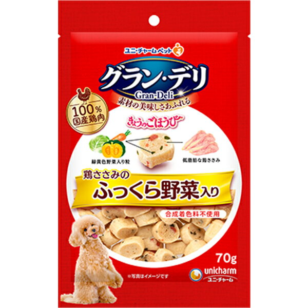 100％国産鶏肉を使用し、使用シーンに合わせた色々なタイプがある美味しいおやつ。愛犬が喜ぶおいしいささみと緑黄色野菜入りです。食べやすいふっくらタイプ。低脂肪なささみを使用。 【 原材料 】 肉類（ささみ、チキン）、穀類（小麦粉、小麦グルテ...