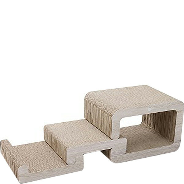 窓辺や棚など、猫が登りたい高い場所への移動を優しくサポート。つめとぎ機能も備えたステップで、猫の本能を満たします。 【 材質・成分・素材など 】 ダンボール 【 製造国 】 中国 【 サイズ 】 収納時：W40×D30×H27cm、ステップ...