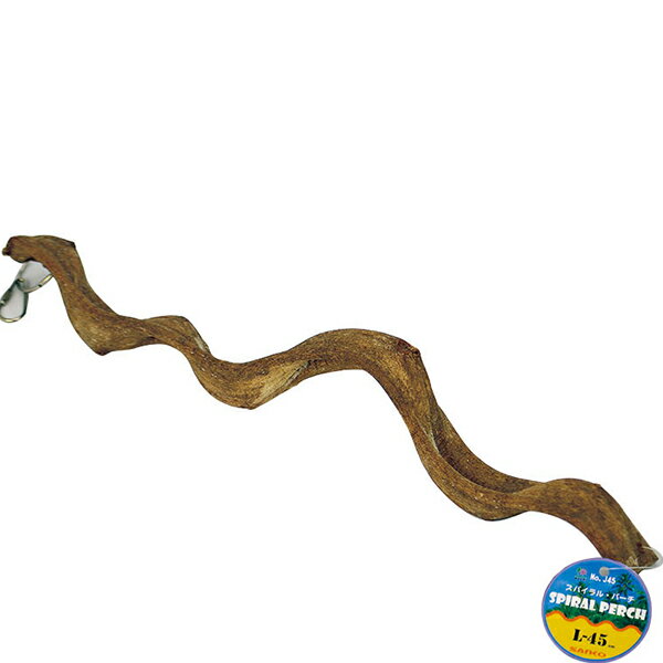 自然のツルを利用した、ねじれたユニークな形で一個として同じ形が無い楽しい遊び場のようなとまり木です。熱帯ジャングルの雰囲気を…。固定用フック付き！ 【 製造国 】 マレーシア 【 サイズ 】 約W10×D10×H45cm 【 メーカー名 】...