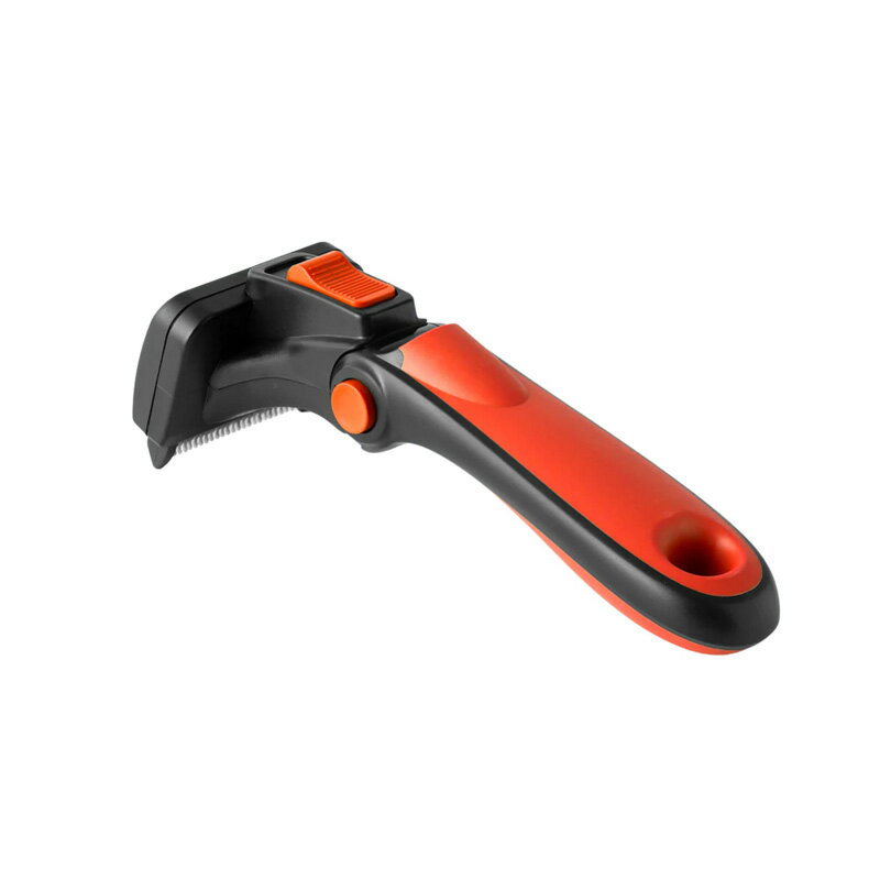 ☆抜け毛対策の新しいブラシ☆ オーストラリア生まれの 【リファーレッシュ】 耐久性に優れた錆びに強いステンレス製の歯、保護カバーキャップ、頑丈なプラスチックフレームを採用。 革新的な縦型の歯の配置や、精巧に設計された調節可能なハンドルが特徴...