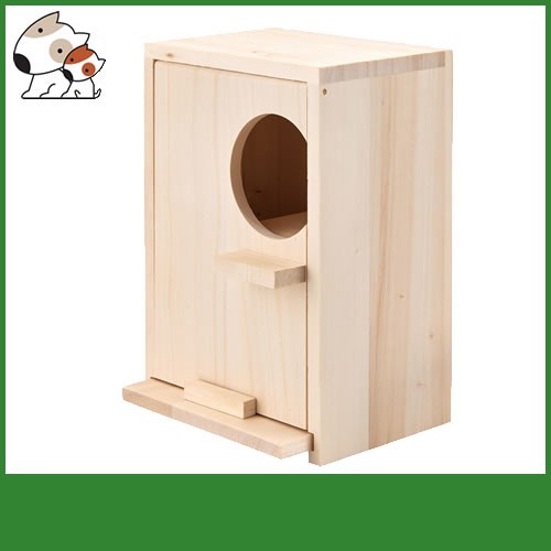 材質本体 天然木/ネジ、蝶ネジ ボルト/スチールサイズW13×D12×H20cm原産国中国・天然木使用の隠れ家。中の様子が覗ける扉付きハウス。