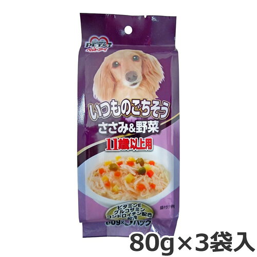 原材料鶏ささみ、野菜(にんじん、さつまいも、かぼちゃ、グリーンピース)、ゼラチン、増粘安定剤(グアーガム、カラギーナン、キサンタンガム)、品質安定剤(リン酸Na)、ビタミンE、コンドロイチン、グルコサミン成分分析値粗タンパク質:8.0%以上...