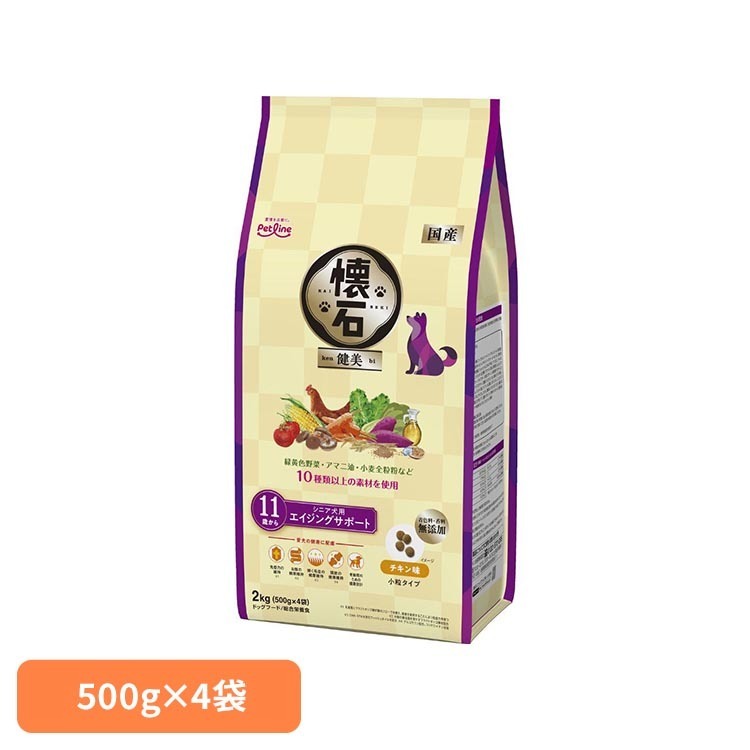 ■内容量500g×4袋■原材料穀類（とうもろこし、小麦粉、コーングルテンフィード、コーングルテンミール、小麦全粒粉、小麦ふすま）、肉類（チキンミール、チキンレバーパウダー、ミートミール）、豆類（おから）、油脂類（動物性油脂、フィッシュオイル...