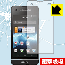 ※対応機種 : docomo Xperia SX SO-05D※写真はイメージです。特殊素材がしっかりと衝撃を吸収し、機器へのダメージをやわらげ、液晶画面をキズや衝撃から守ることができる『衝撃吸収保護フィルム』です。 ●衝撃を吸収して機器を...