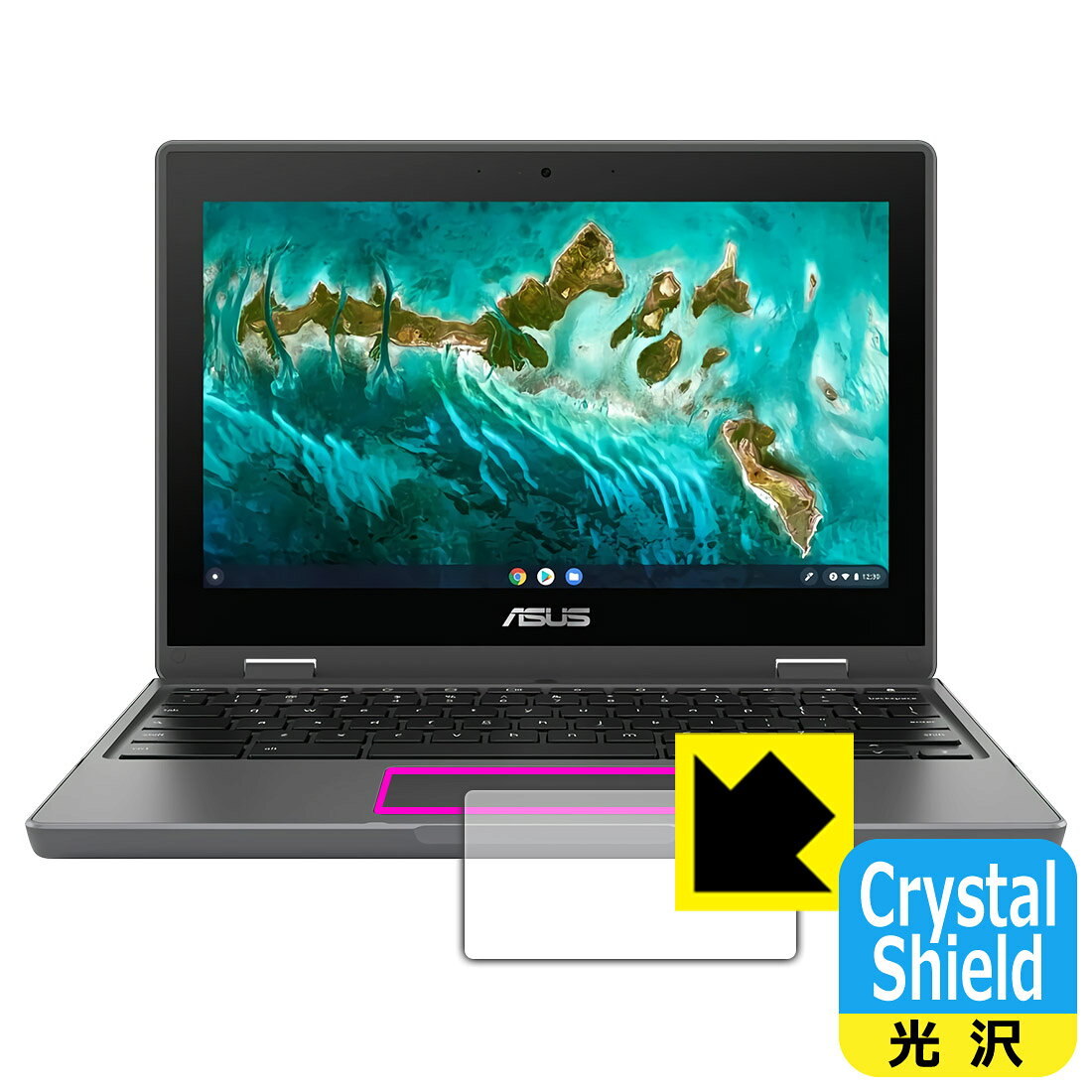 ●対応機種 : ASUS Chromebook Flip CR1 (CR1100FKA)●製品内容 : タッチパッド用3枚●「Crystal Shield」は高い透明度と光沢感で、保護フィルムを貼っていないかのようなクリア感のある『光沢タイ...