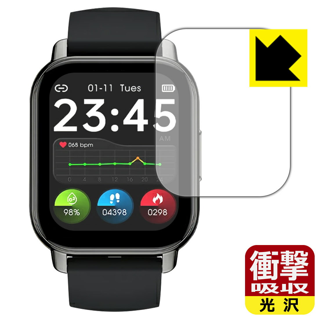 ●対応機種 : スマートウォッチ P5専用の商品です。●製品内容 : 画面用フィルム1枚・クリーニングワイプ1個●※この機器は周辺部が曲面となったラウンド仕様のため、保護フィルムを端まで貼ることができません。(表示部分はカバーしています)　...