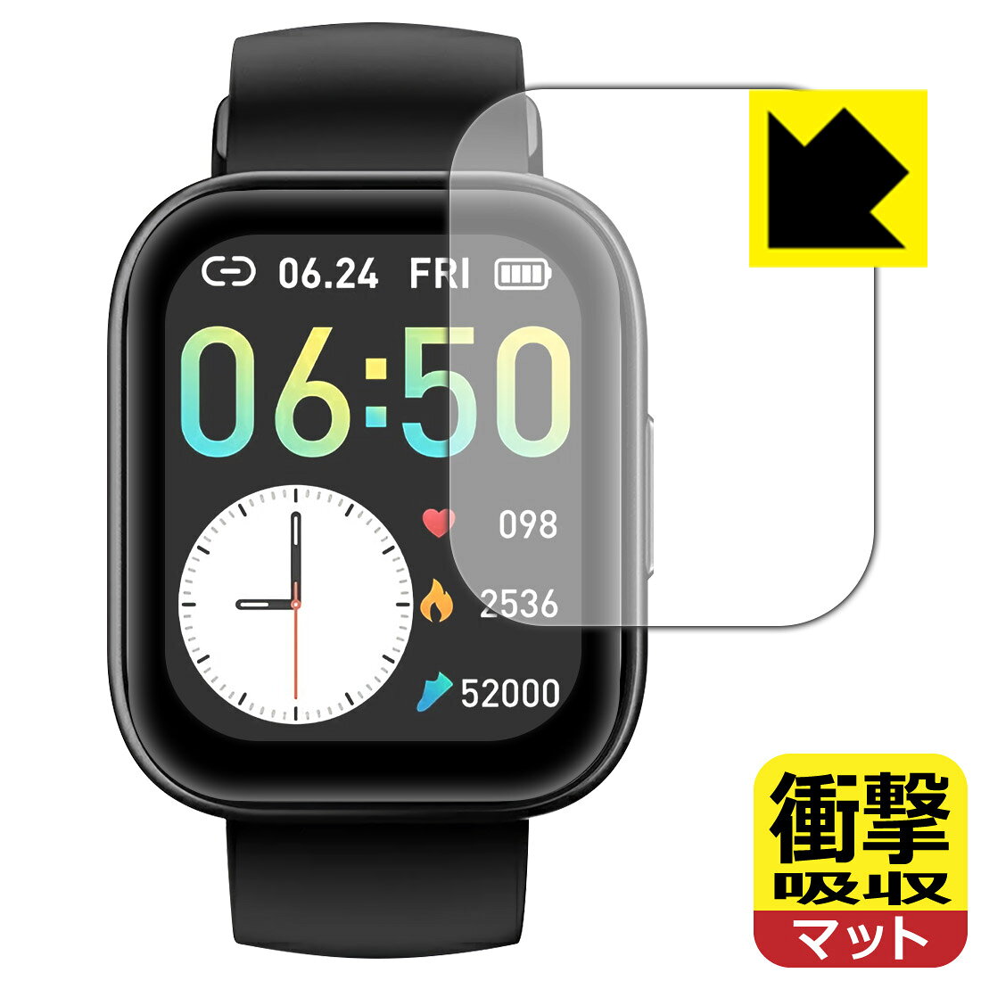 ●対応機種 : スマートウォッチ X7専用の商品です。●製品内容 : 画面用フィルム1枚・クリーニングワイプ1個●※この機器は周辺部が曲面となったラウンド仕様のため、保護フィルムを端まで貼ることができません。(表示部分はカバーしています)　...