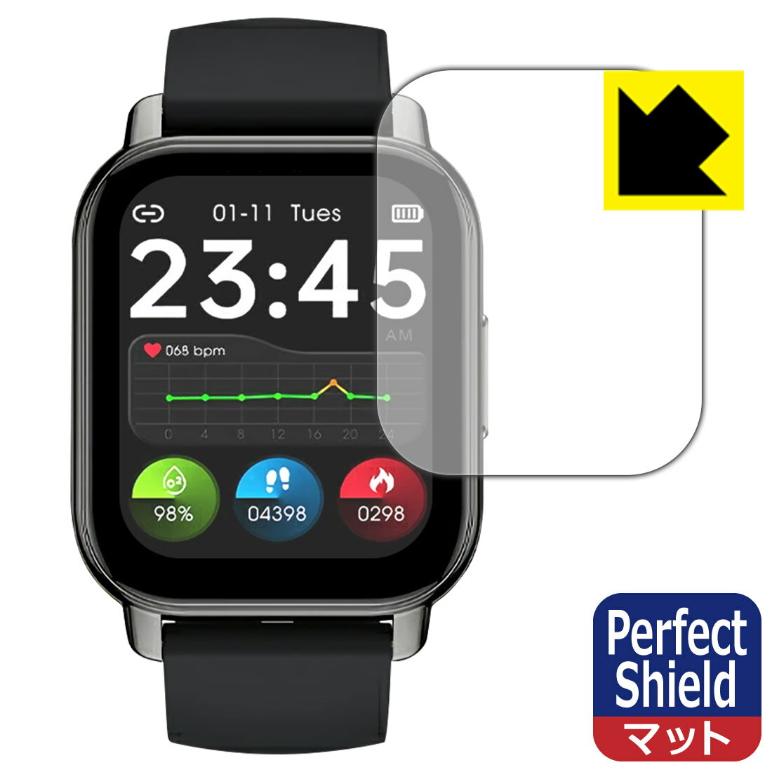 ●対応機種 : スマートウォッチ P5専用の商品です。●製品内容 : 画面用フィルム1枚・クリーニングワイプ1個●※この機器は周辺部が曲面となったラウンド仕様のため、保護フィルムを端まで貼ることができません。(表示部分はカバーしています)　...
