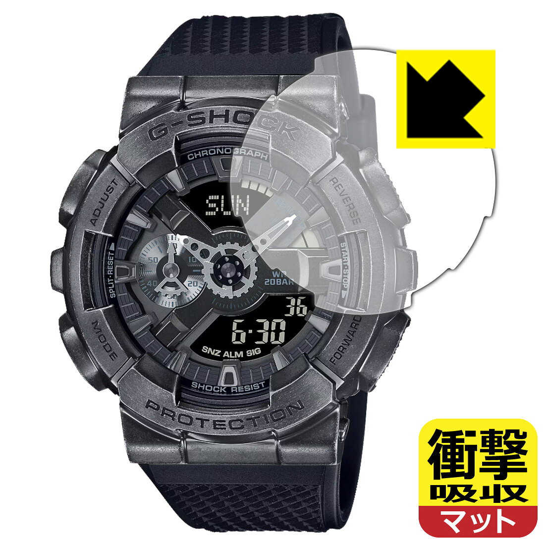 対応機種●対応機種 : CASIO G-SHOCK ANALOG-DIGITAL GM-110シリーズ専用の商品です。●製品内容 : 風防用フィルム1枚・クリーニングワイプ1個●特殊素材の衝撃吸収層が外部からの衝撃を吸収し、機器へのダメージ...