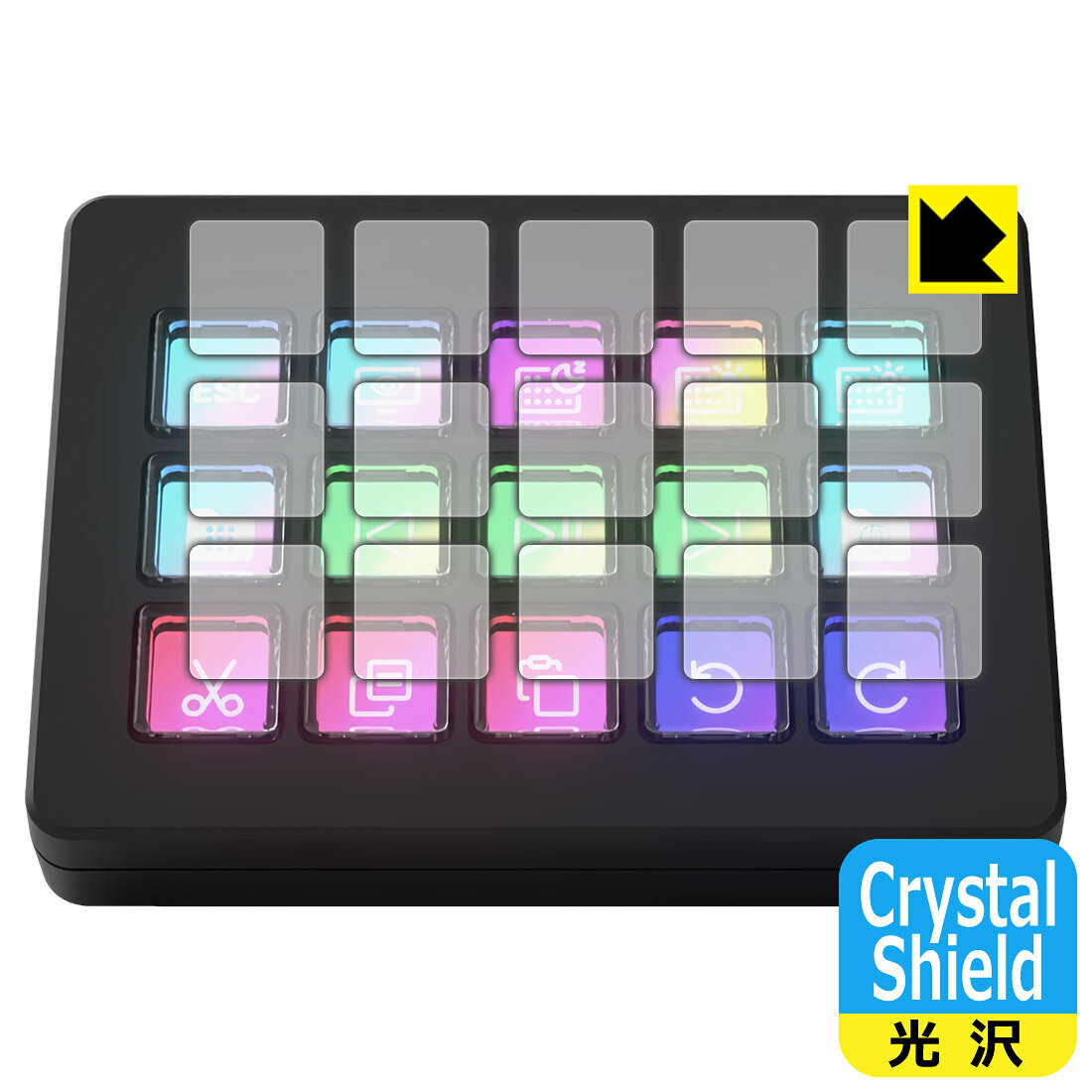 対応機種●対応機種 : Elgato STREAM DECK SCISSOR KEYS (LCDキー用) 専用の商品です。●製品内容 : LCDキー用フィルム1セット・クリーニングワイプ1個●「Crystal Shield」は高い透明度と光...