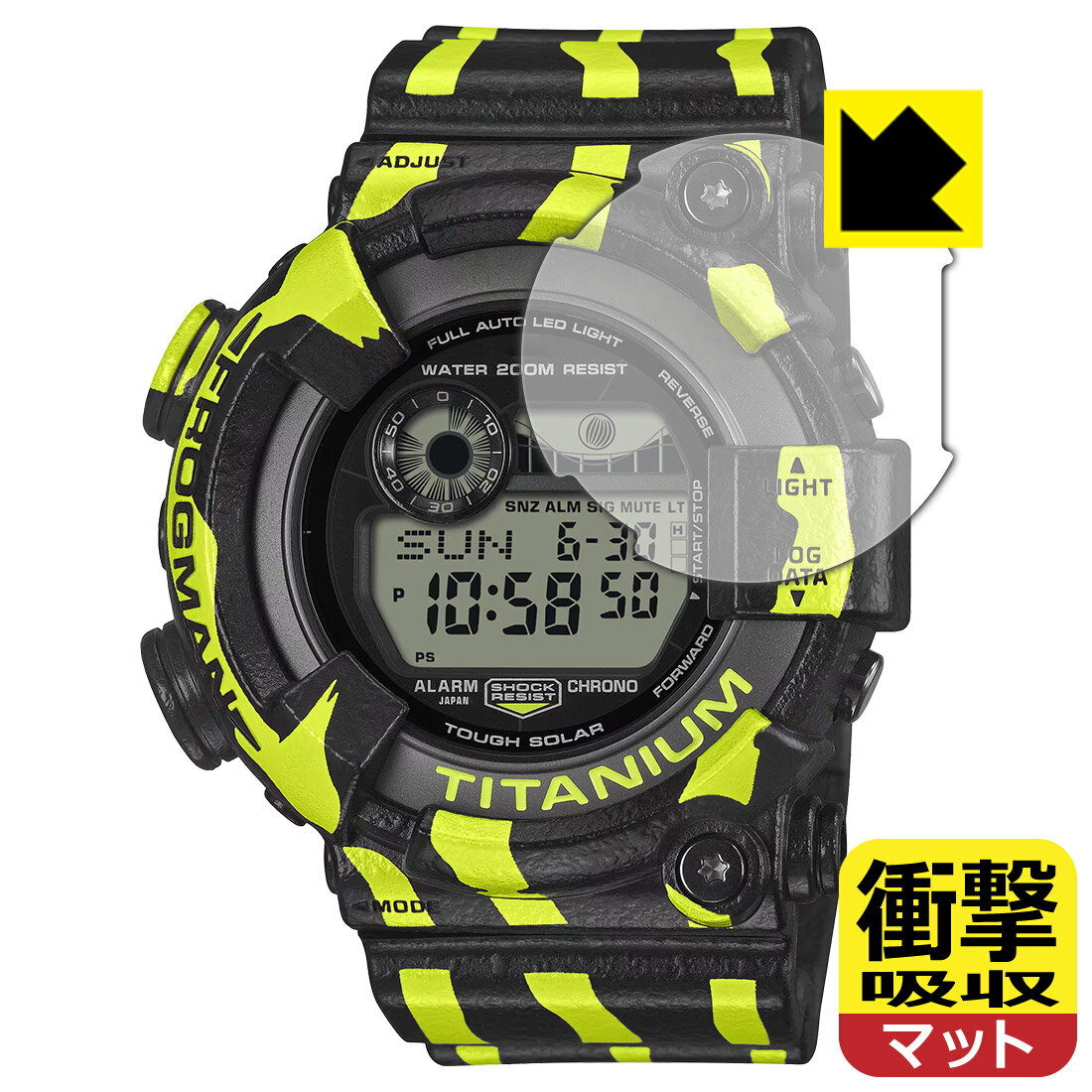 対応機種●対応機種 : CASIO G-SHOCK MASTER OF G - SEA FROGMAN GW-8200TPF-1JR 専用の商品です。●製品内容 : 風防用フィルム1枚・クリーニングワイプ1個●特殊素材の衝撃吸収層が外部から...