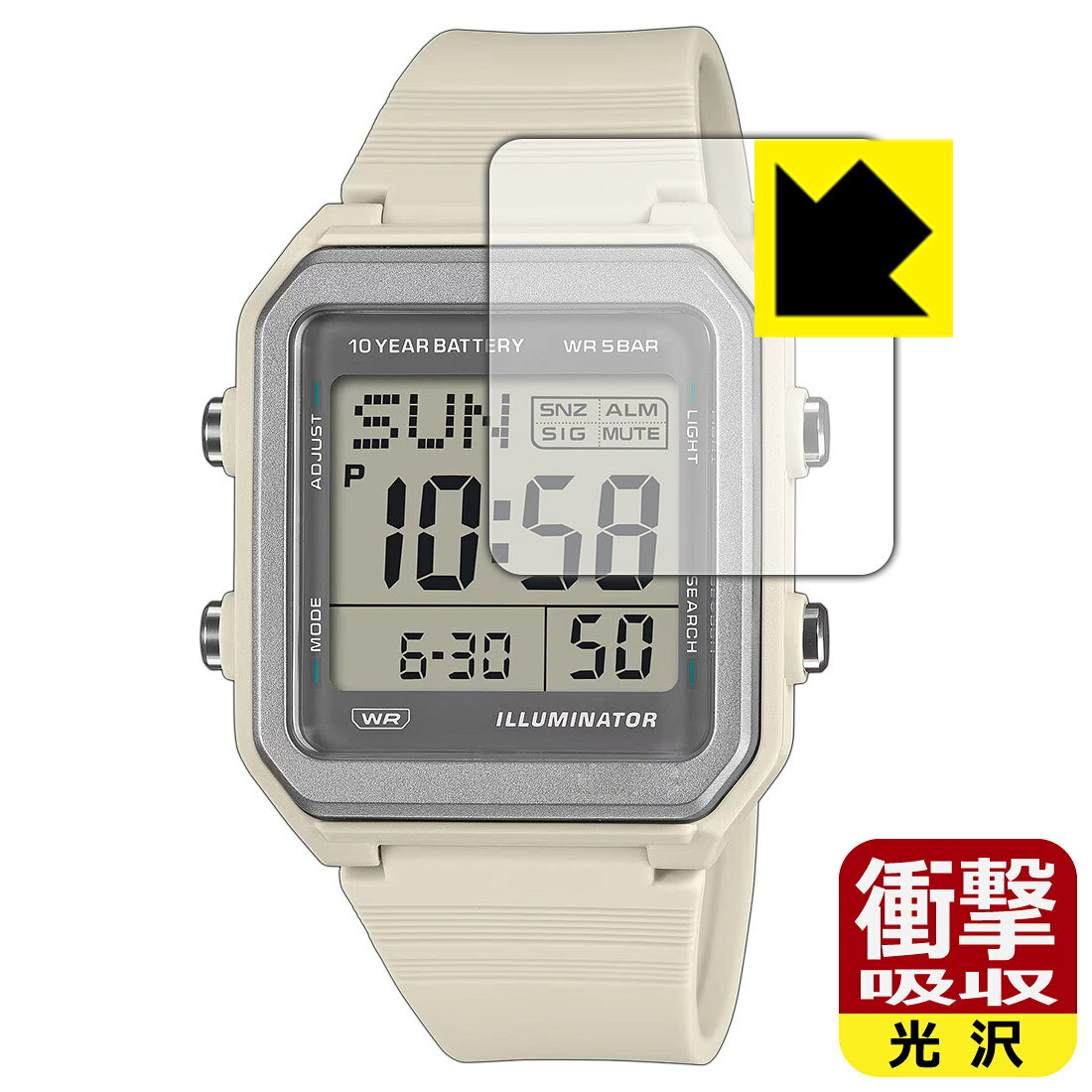 対応機種●対応機種 : カシオ コレクション スタンダード W-221H シリーズ 専用の保護フィルムです。●製品内容 : 風防用フィルム1枚・クリーニングワイプ1個●特殊素材の衝撃吸収層が外部からの衝撃を吸収し、機器へのダメージをやわらげ...