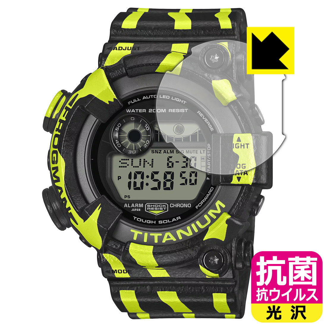 対応機種●対応機種 : CASIO G-SHOCK MASTER OF G - SEA FROGMAN GW-8200TPF-1JR 専用の商品です。●製品内容 : 風防用フィルム1枚・クリーニングワイプ1個●高い除菌性能が長期間持続！『抗...