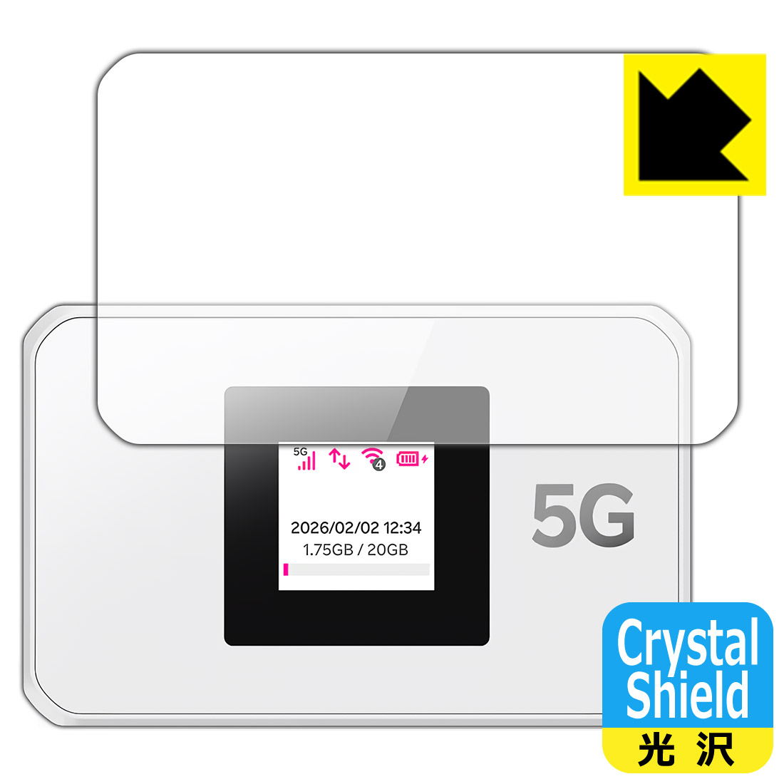 対応機種●対応機種 : 楽天モバイル Rakuten WiFi Pocket 5G 専用の保護フィルムです。モバイルルーター本体ではありません。●製品内容 : 画面用フィルム1枚・クリーニングワイプ1個●「Crystal Shield」は高...