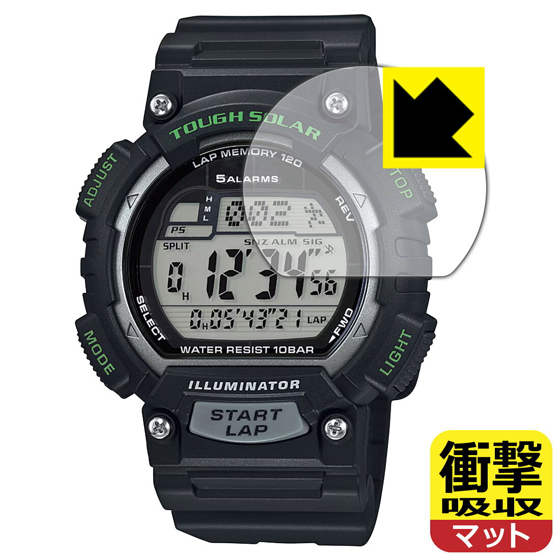 対応機種●対応機種 : カシオ コレクション スポーツ STL-S100H シリーズ 専用の保護フィルムです。●製品内容 : 風防用フィルム1枚・クリーニングワイプ1個●特殊素材の衝撃吸収層が外部からの衝撃を吸収し、機器へのダメージをやわら...