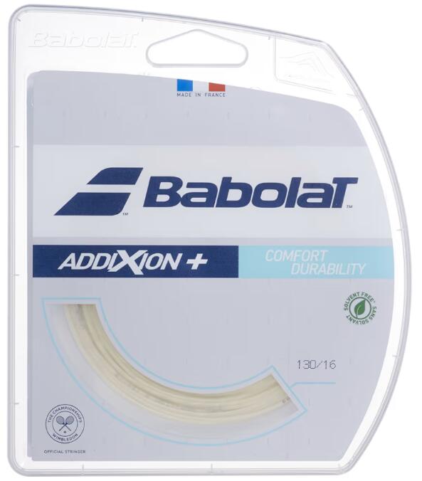 メーカー：バボラ 名称：アディクション+125 太さ：1．25mm 長さ：12．0m ●張りたての感覚を維持し、スピンがかかりやすい●同時購入中古ラケットに ガット張上げをご希望の場合は、「ガット張り工賃」も合わせてご注文下さい。 （ガット...