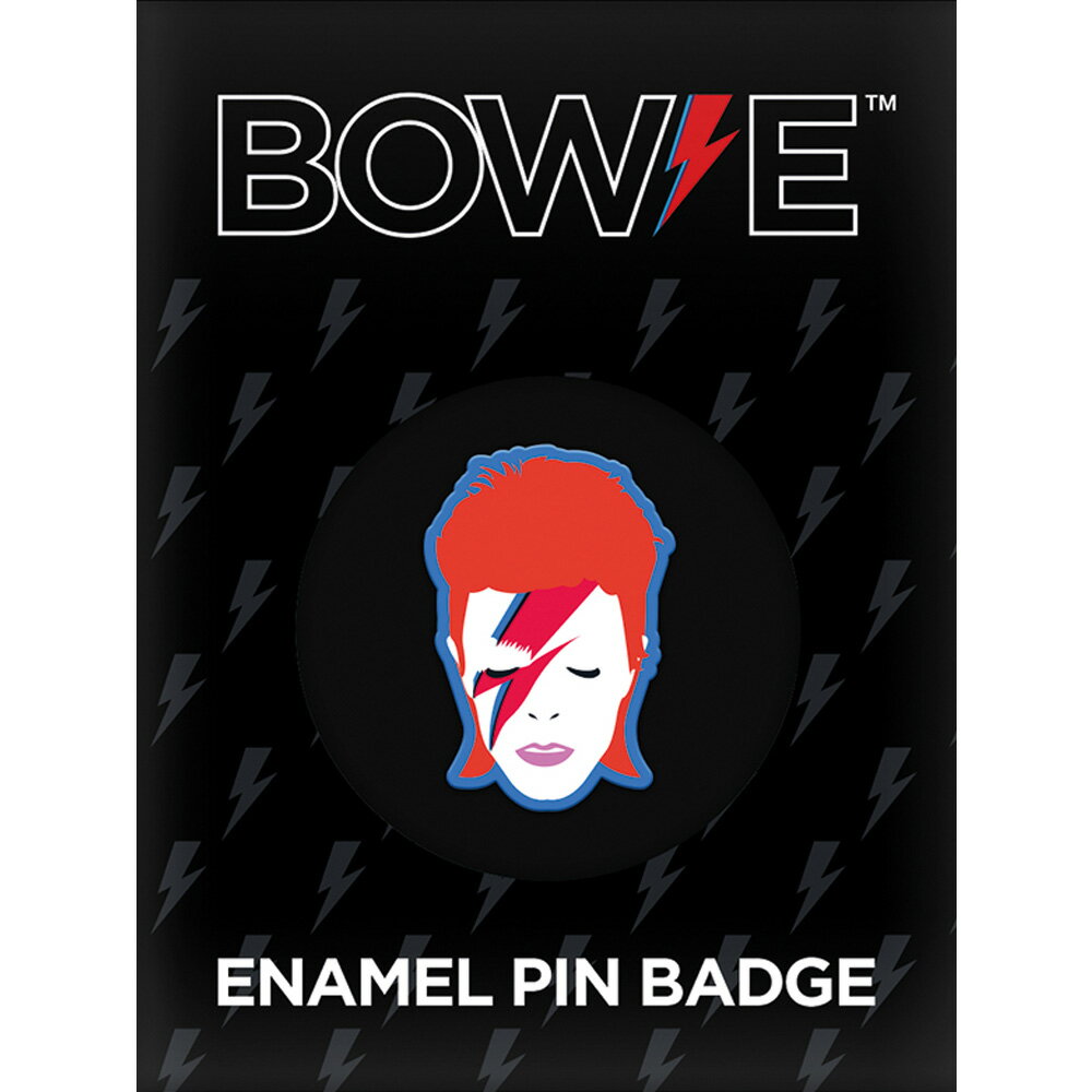 DAVID BOWIE 公式ピンバッジ パッケージサイズ：8 x 10.5cm 'Aladdin Sane' のデザインモチーフが特徴です。 デヴィッドボウイ / ROCK / ロック / THE BRITISH ROCK / デヴィッド・...