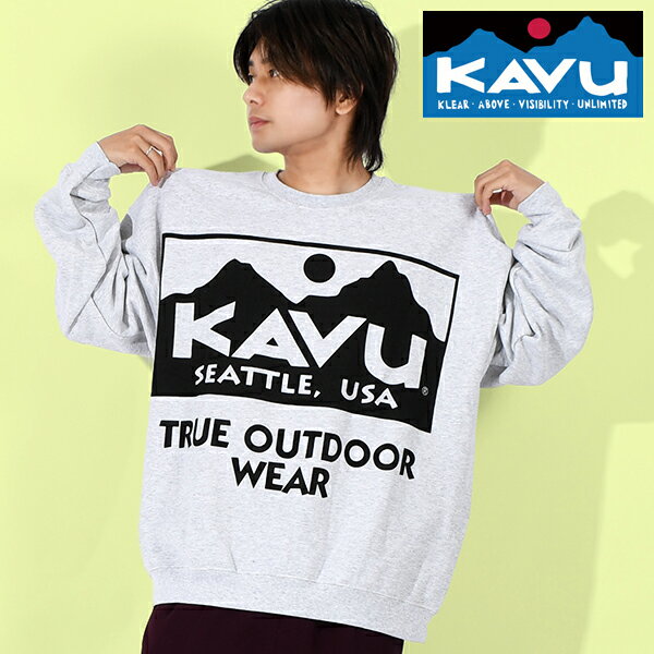 ■商品コメント &nbsp; KAVU カブー メンズ ビッグロゴ スウェットは、ビッグロゴをプリントしたスウェットです。 着心地の良いスウェットにシンプルに大きくロゴをプリントしています。オーバーサイズで着てほしい、 このスウェットはワン...