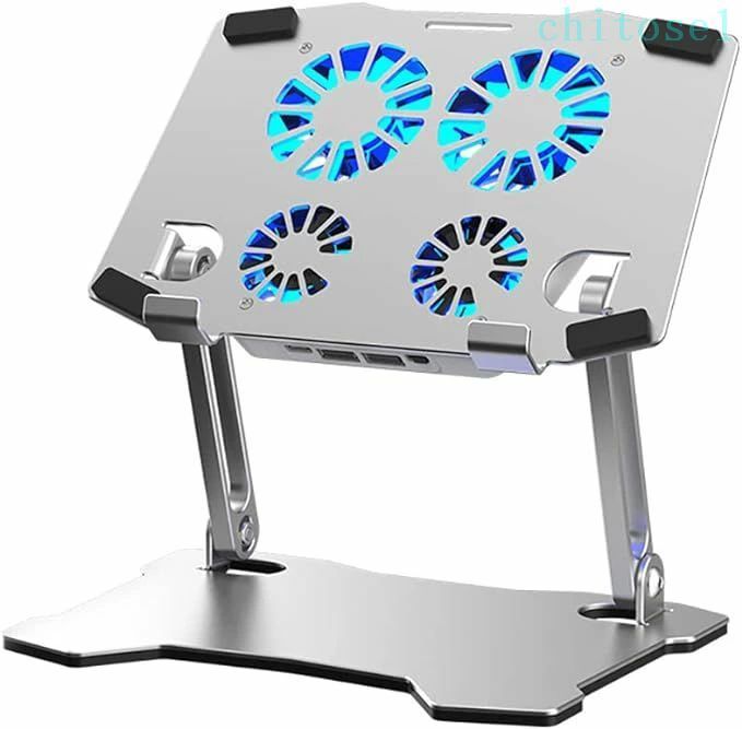 【四つ冷却ファン】長時間の使用や夏場の使用によって、タブレットの温度上昇をしっかり抑えて、熱から大切なタブレットを守り、フリーズ、スピードダウン、バグ等の不安を低減してくれて、MeettoSKY冷却スタンドは二つ直径6cmのと二つ直径4cm...