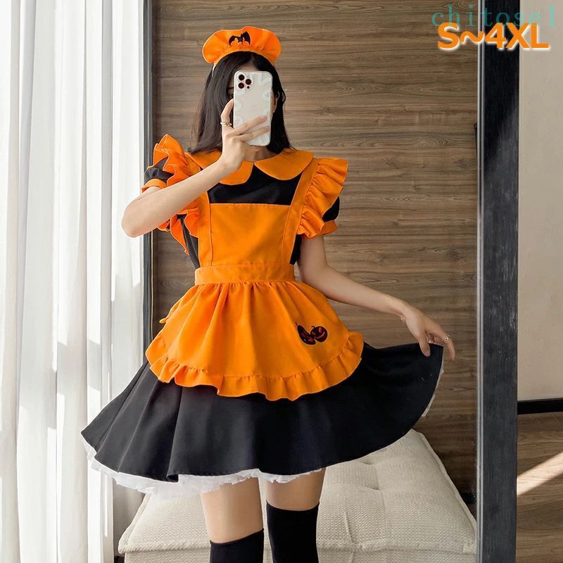 子供用のカボチャコスプレ衣装はこちらへClick！ 商品説明■商品名：ハロウィン衣装 ■セット内容：ワンピース+カチューシャ ■材質：ポリエステル ■カラー：オレンジ ■サイズ：S、M、L、XL、2XL、3XL、4XL S：バスト82cm　...