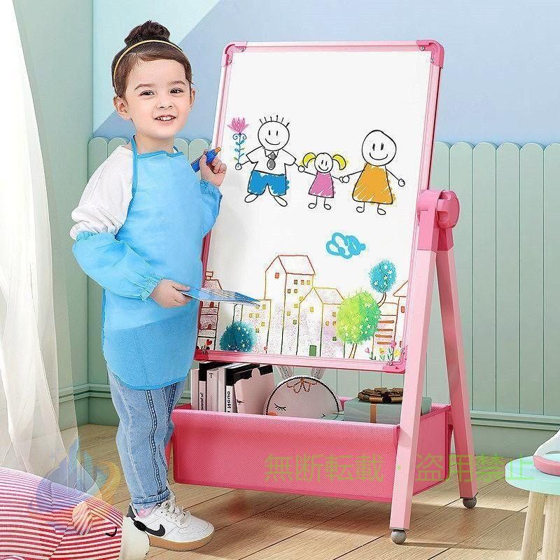【両面 マグネット ボード 多機能性】お絵かきボードが両面使えることができます。一面は黒板で、もう一面はホワイトボードで、2人の子供に同時に学習機会を提供できます。 子供のためのすべての安全設計は、両親のための信頼できる選択です。（ホワイト...