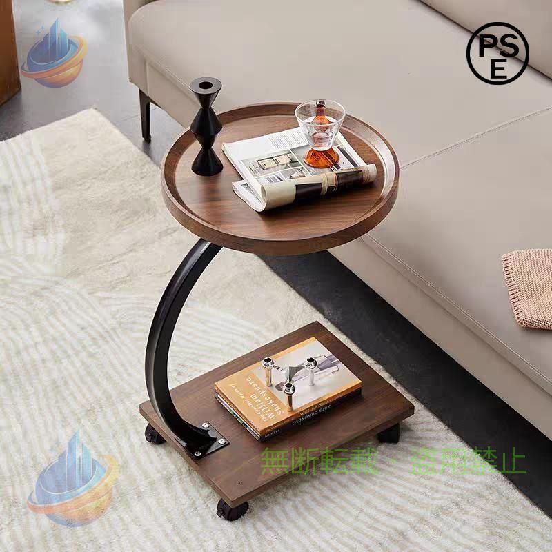 【高品質素材】: コーヒーテーブルには2層のトレイがあり、中央に金属フレームリンクが付いています。 厚いブロックボード、安全で環境に優しく、高温耐性、防水性、お手入れが簡単。 【モバイルキャスター】：コの字 サイドテーブルの下にユニバーサル...