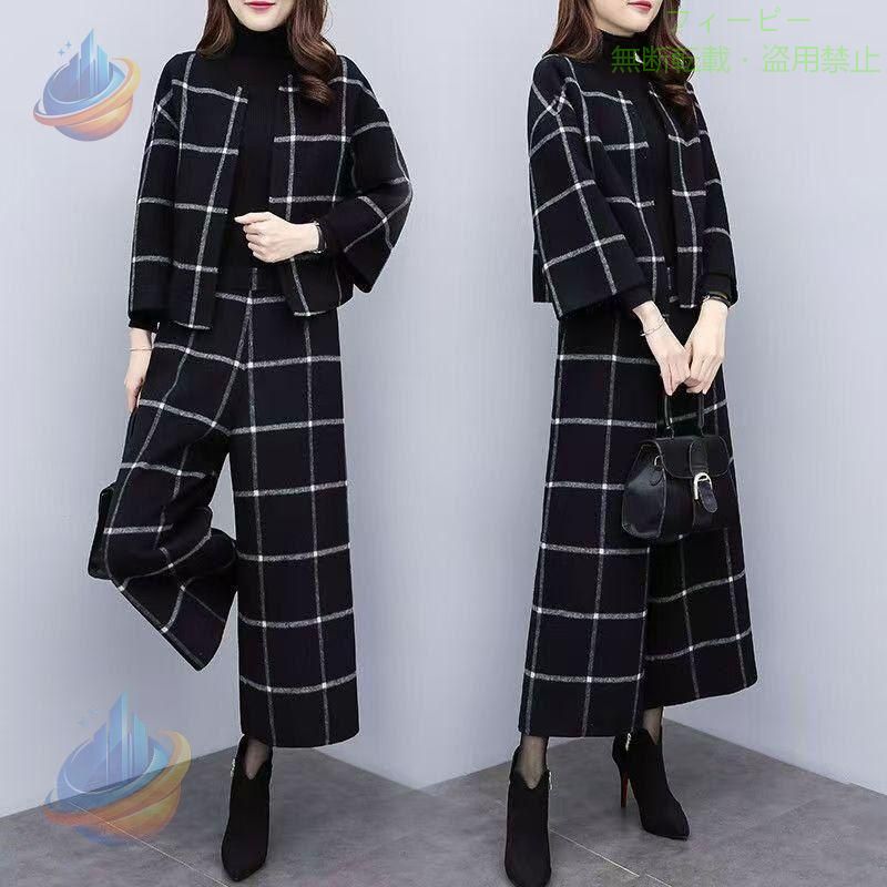 卒業式 服 母 セットアップ レディース ママフォーマル セット チェック柄 格子 おしゃれ 長袖 卒園式 ママ 七五三 スーツ 入学式 スーツ 母親 入学式 スーツ ママ 2点セットレディース ワンピース レディース ドレス 母服 ママフ...