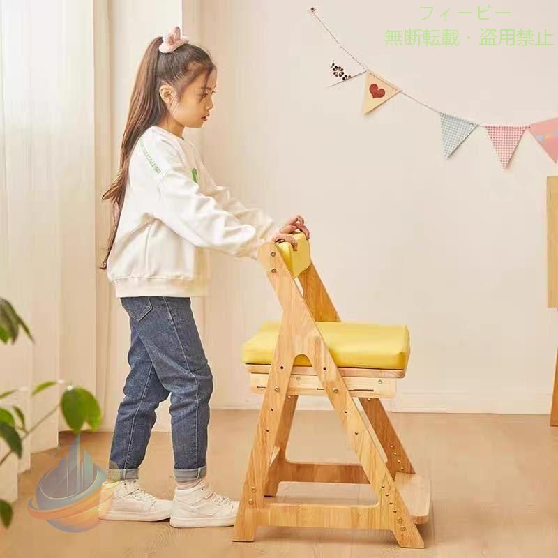 【成長に合わせて高さを調節できる学習チェア】サイズ：幅40×奥行48×高さ74cm / 座板高：約38?53cm / 足置き板高：約8?16cm 座面と足置きの段階調節機能が正しい姿勢をサポートし、集中力が続きます。ダイニングの食事兼リビン...
