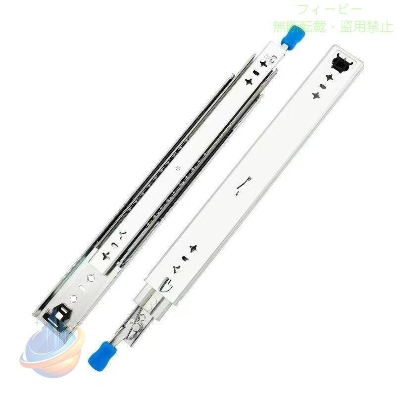 重量用スライドレール ロック付き 900mm #VD2053 3段引 フルエクステンション ボールベアリング 横付き 引き出し用レール