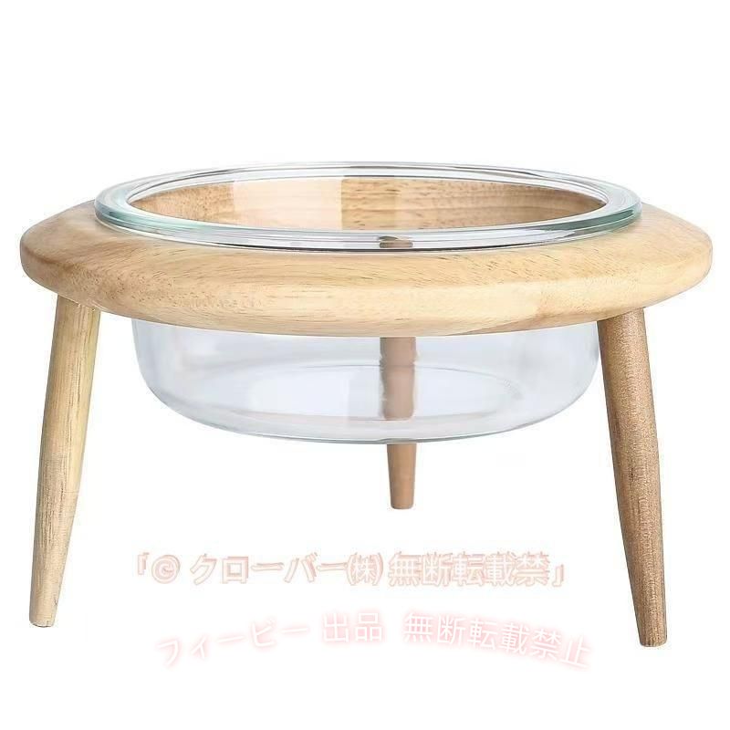 ■商品説明 オシャレなガラス製のフードボウルです。 丈夫で匂いが付きにくく、食洗器・冷蔵庫もOK！ 適度な重さがあり、三つ脚で安定感がいいので、 お食事中にひっくり返してしまう心配がありません。 脚を付け替えることによって角度が調整できるの...