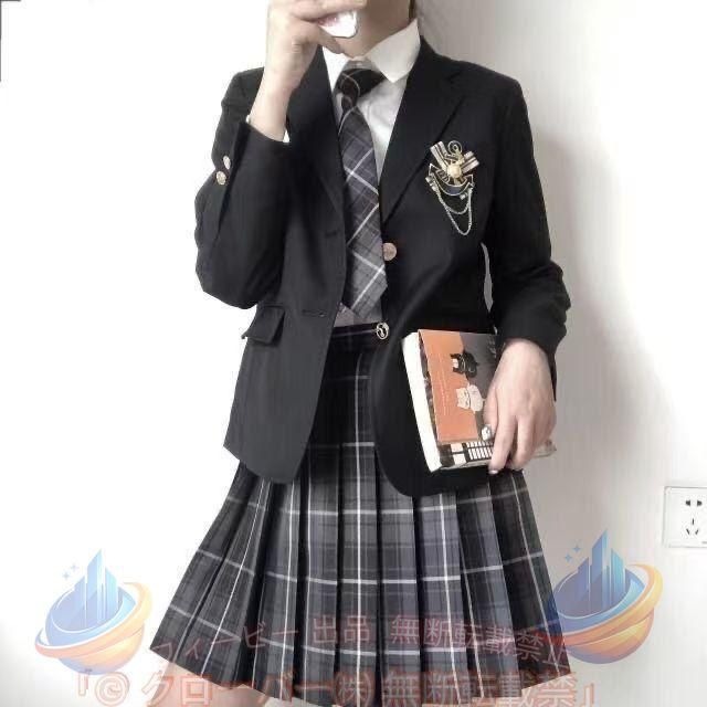 セット内容 ジャケット/長袖シャツ/チェックスカート/ソックス/ワッペン/リボンorネクタイ（ネクタイは5#のみ） ＜ブラックソックス一足付き -＞ ＜ワッペンA一個付き -＞ 「記載のないアクセサリー、小物等は付属しません」 素材 ポリエ...