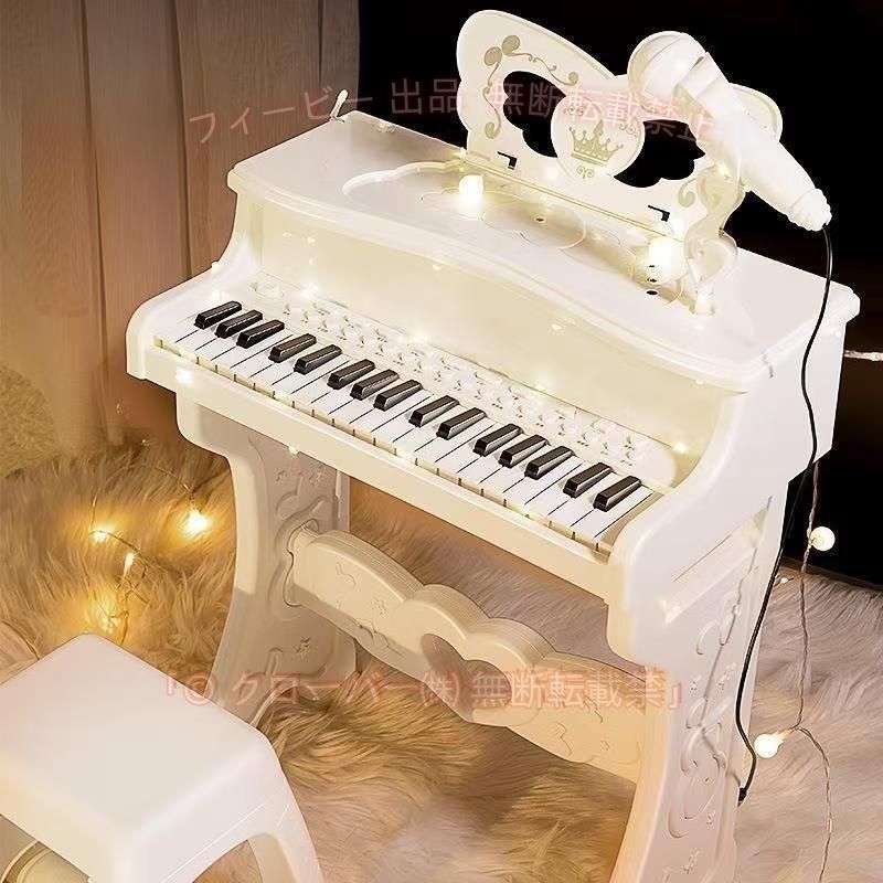 子ピアノ ピアノ おもちゃ おもちゃのピアノ 子供用 キッズ 光る ミニピアノ マイク付き 電子 キーボード 多機能 誕生日 こどもの日 クリスマス
