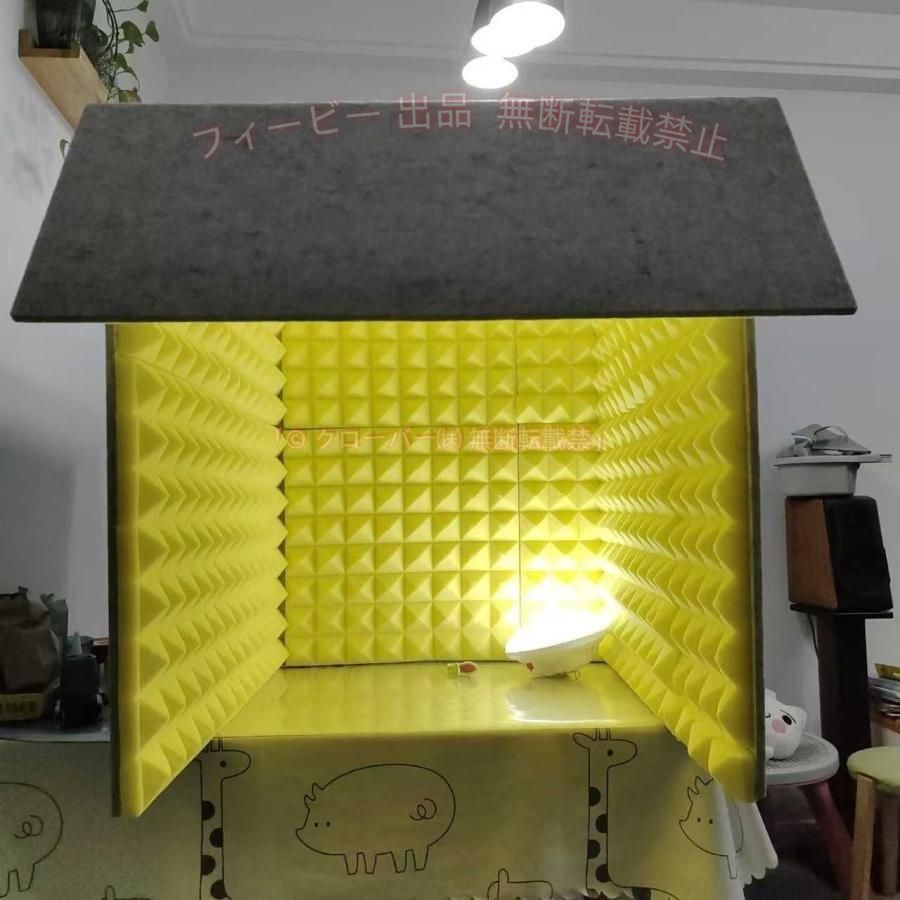 防音ボックス パーテーション 防音ブース 自宅 天板付き 幅76×奥行80×高さ80cm 簡易防音室 1人用 卓上 折りたたみ 組み立て式【12mmポリエステル繊維吸音パネ